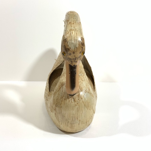 Vintage | Accents | Vintage Straw Reed Handmade Swan Amber Eyes | Poshmark